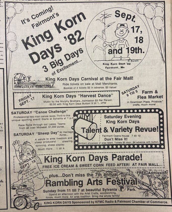 Mini ‘King Korn Days’ to return | News, Sports, Jobs - Fairmont Sentinel